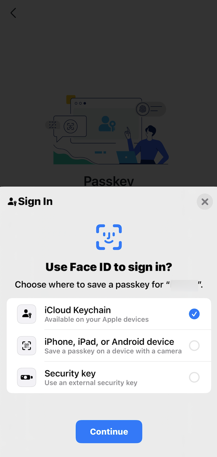 Add passkey