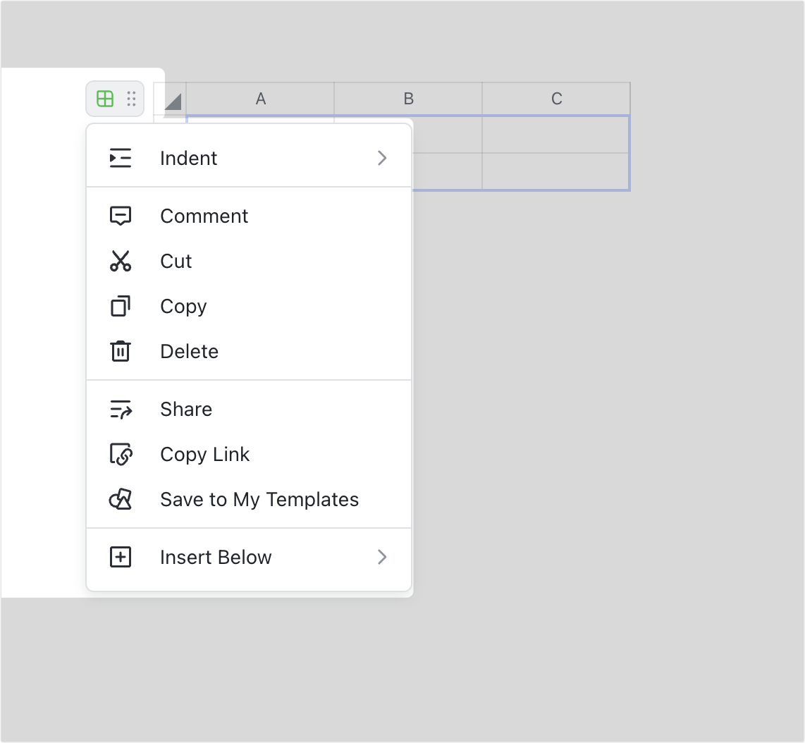 Insert a sheet in Docs