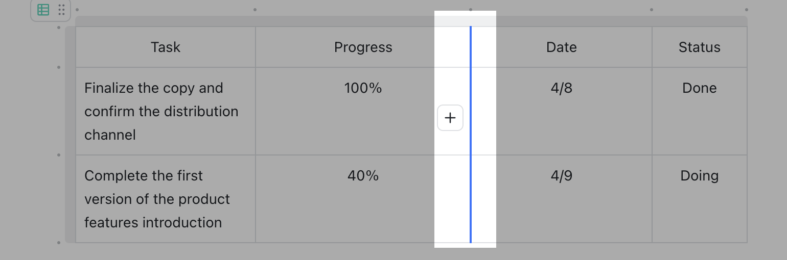 Edit tables in Docs Edit tables in Docs