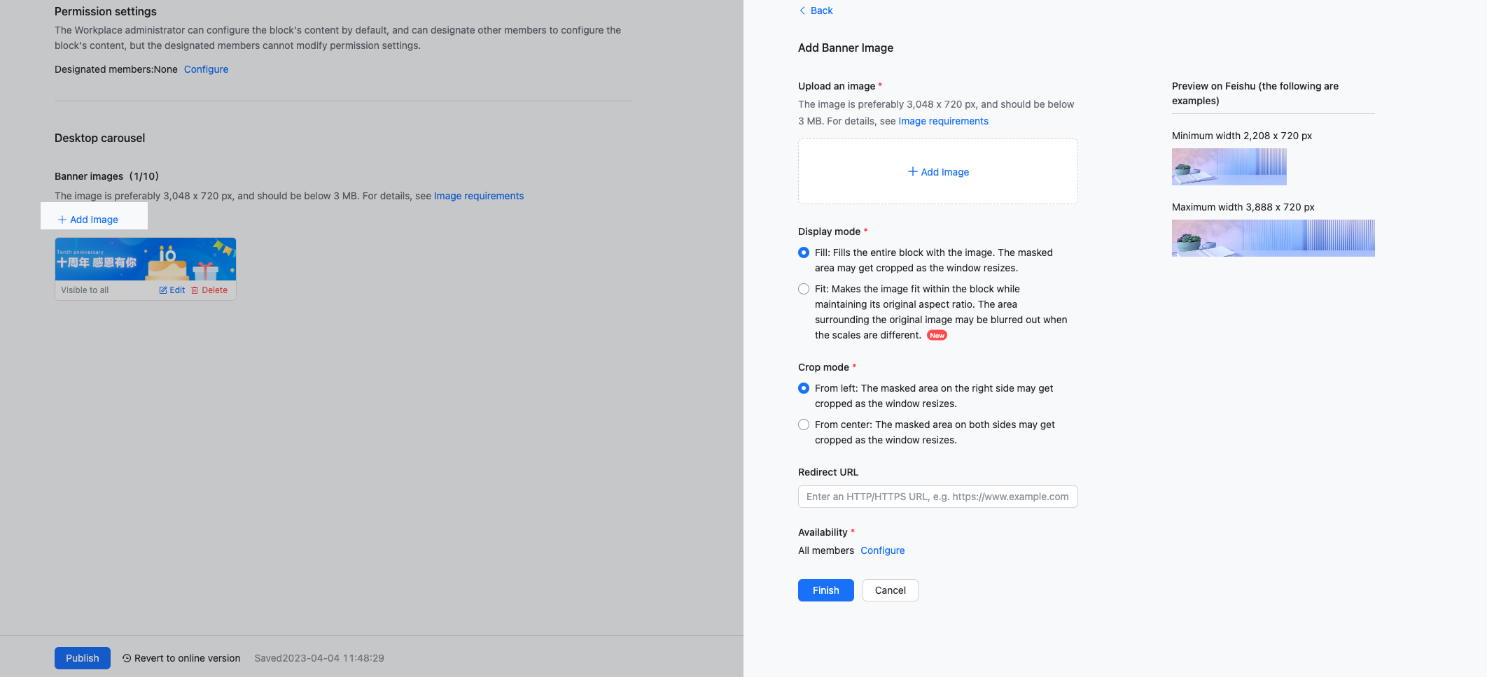 Use the Carousel block