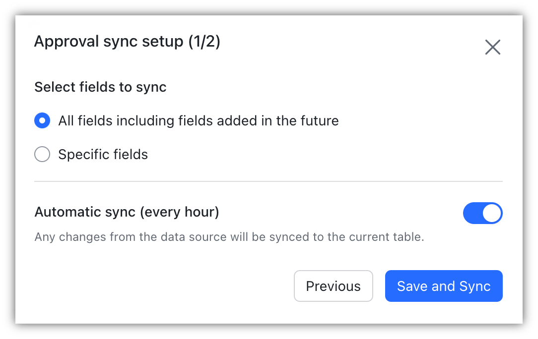 Sync approval data to Base