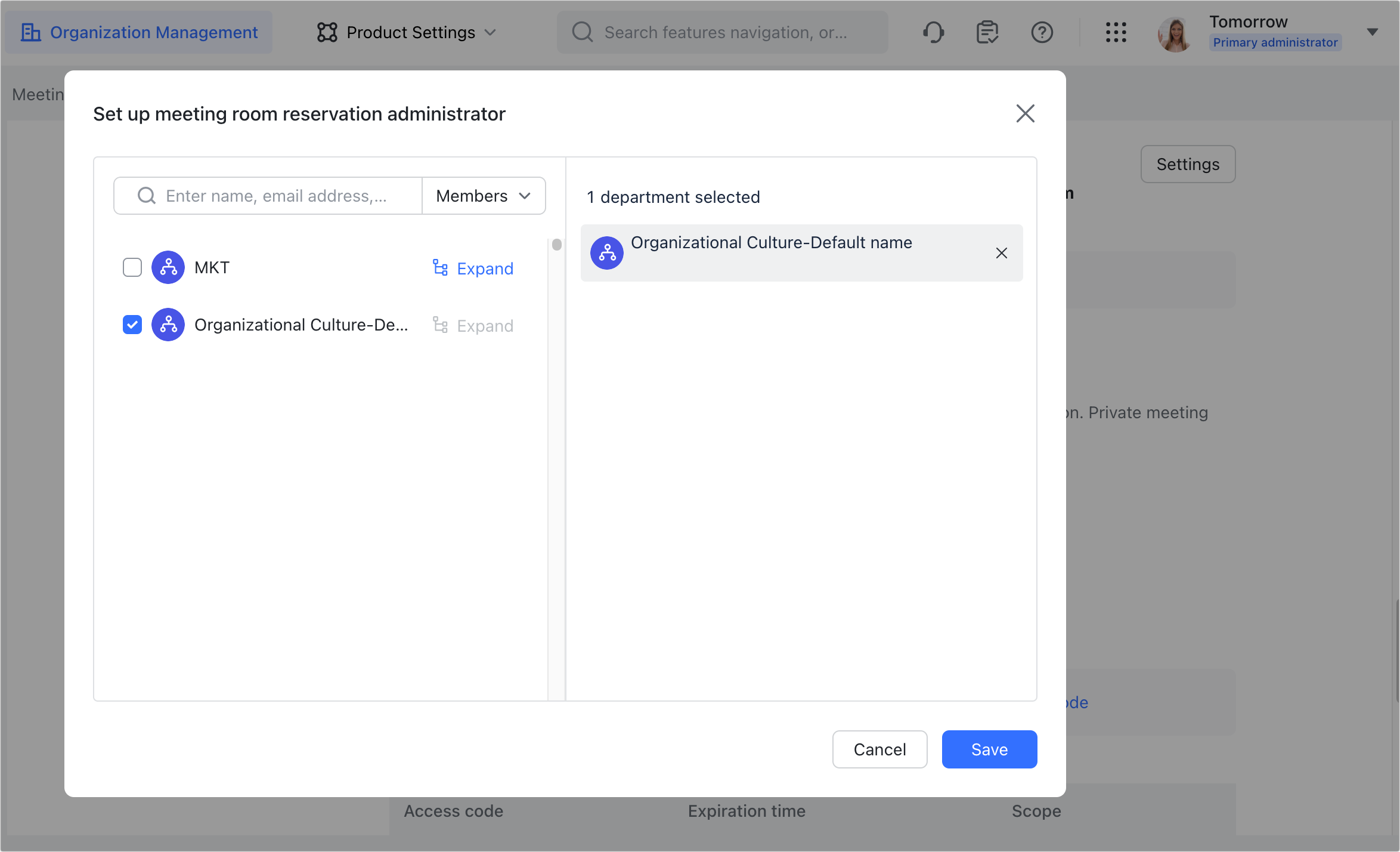 Admin | Assign room reservation administrators and manage rooms