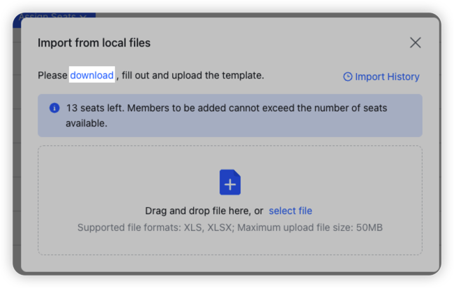 Admin | Assign seats