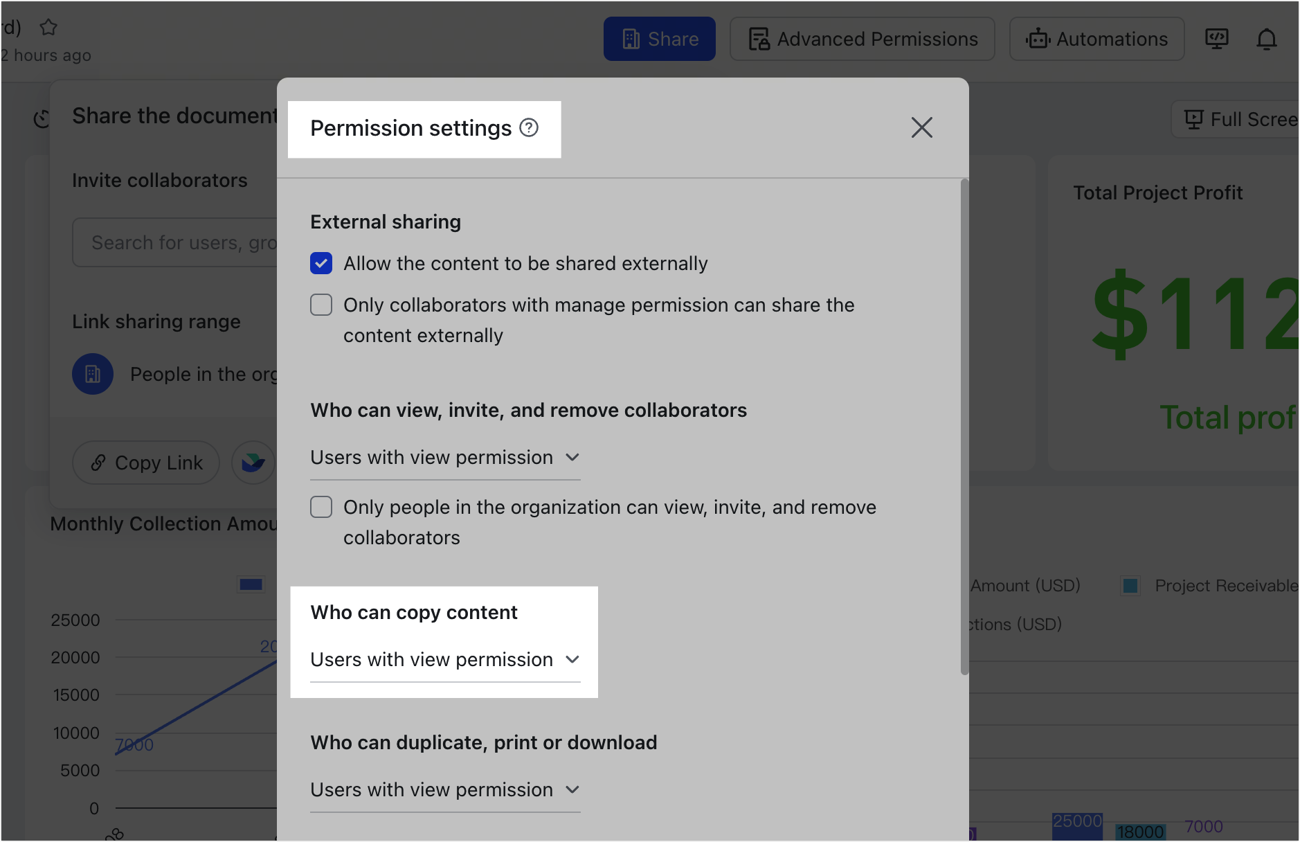 Use text blocks in dashboards