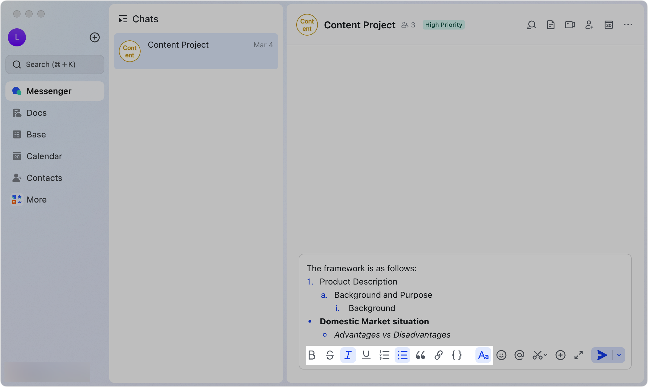 Edit the format of your messages