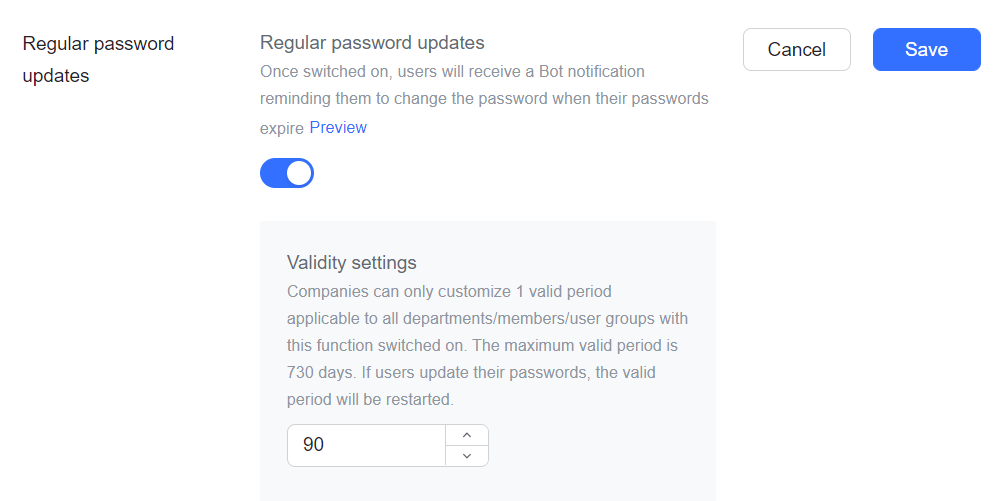 Admin | Manage member login passwords