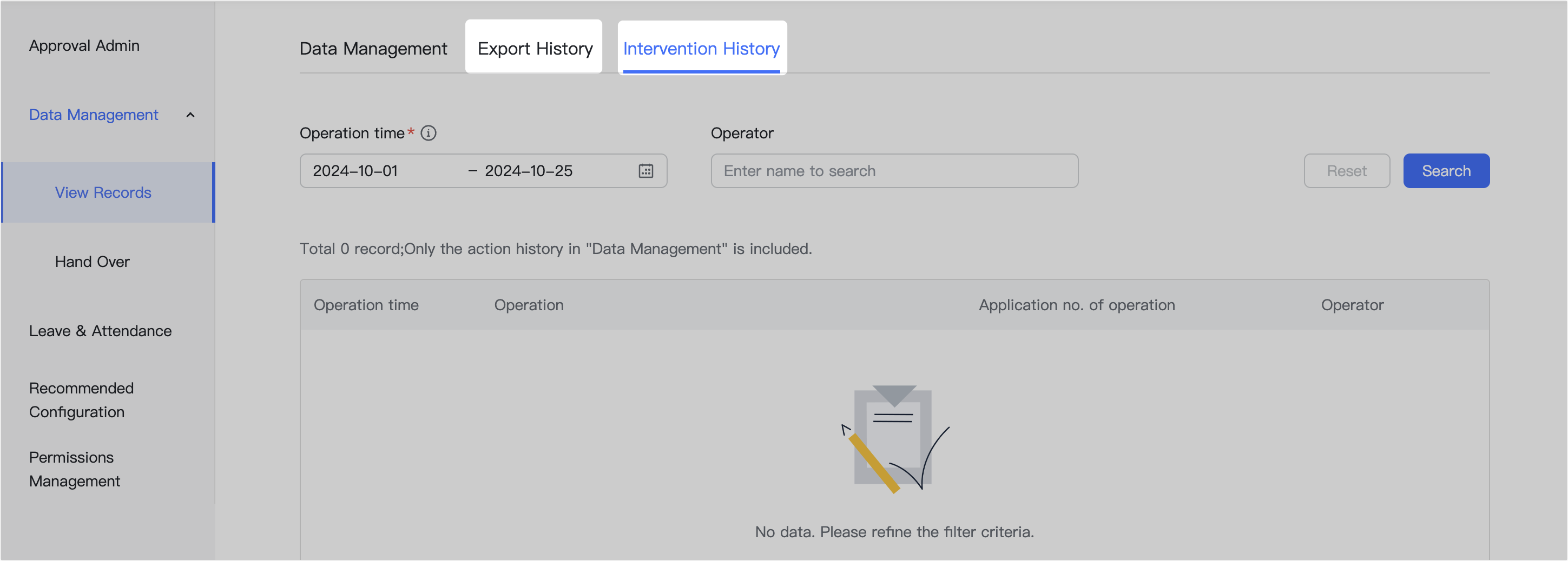 Admin | Manage approval requests