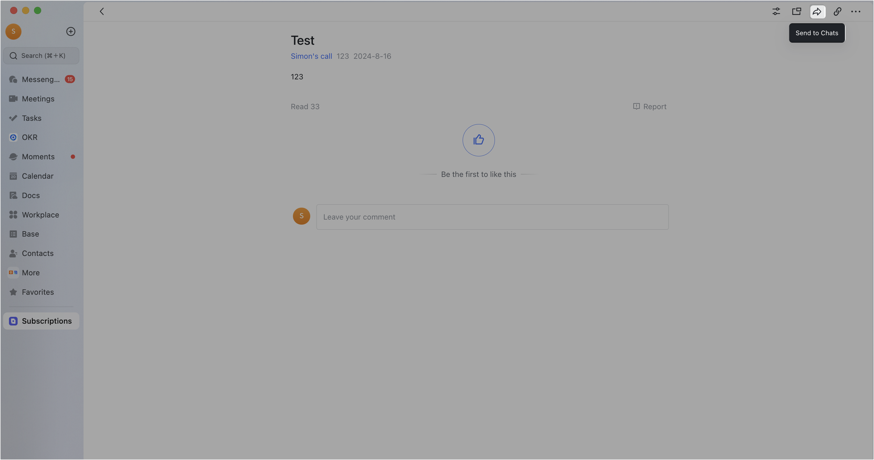Create and send Subscriptions content