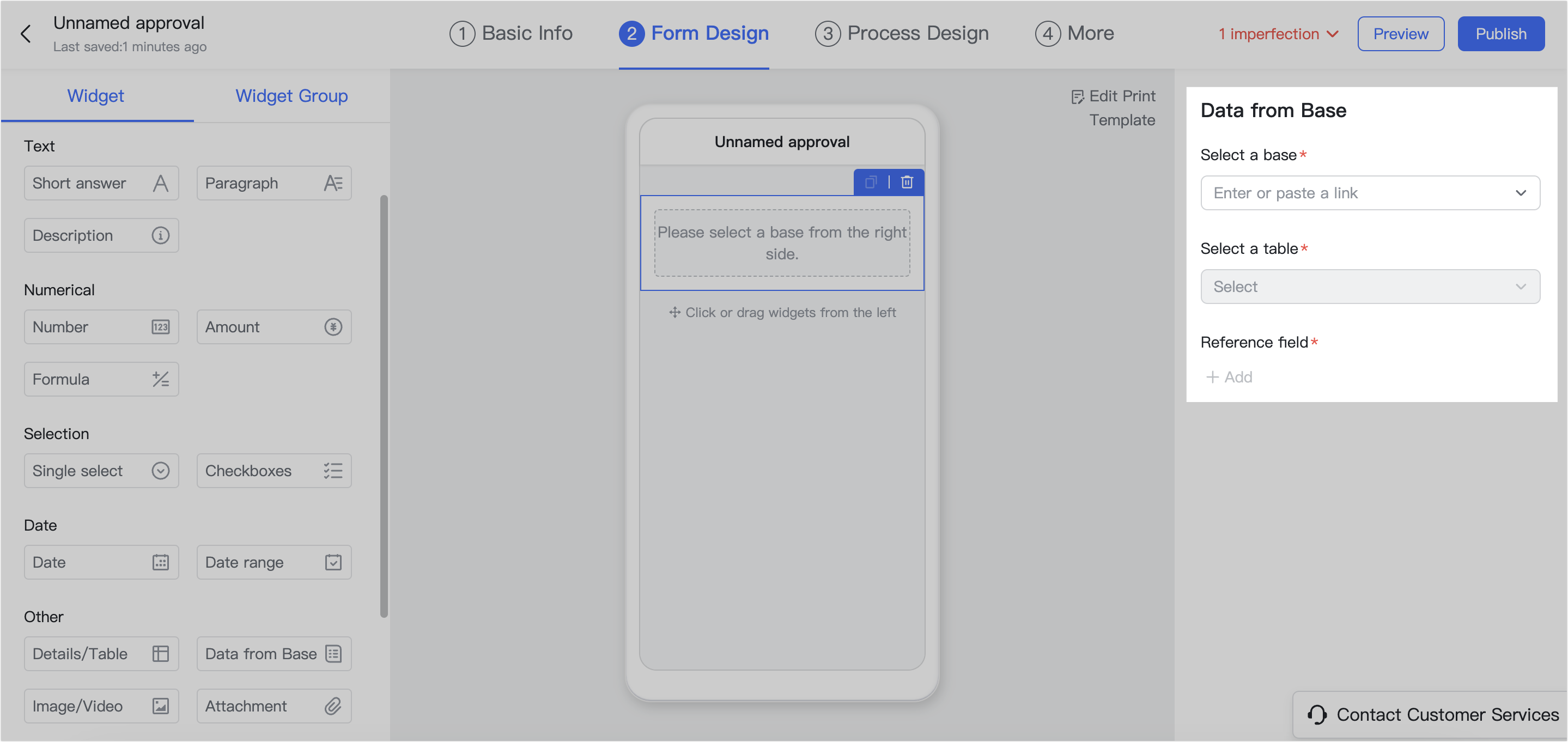 Admin | Reference data from Base