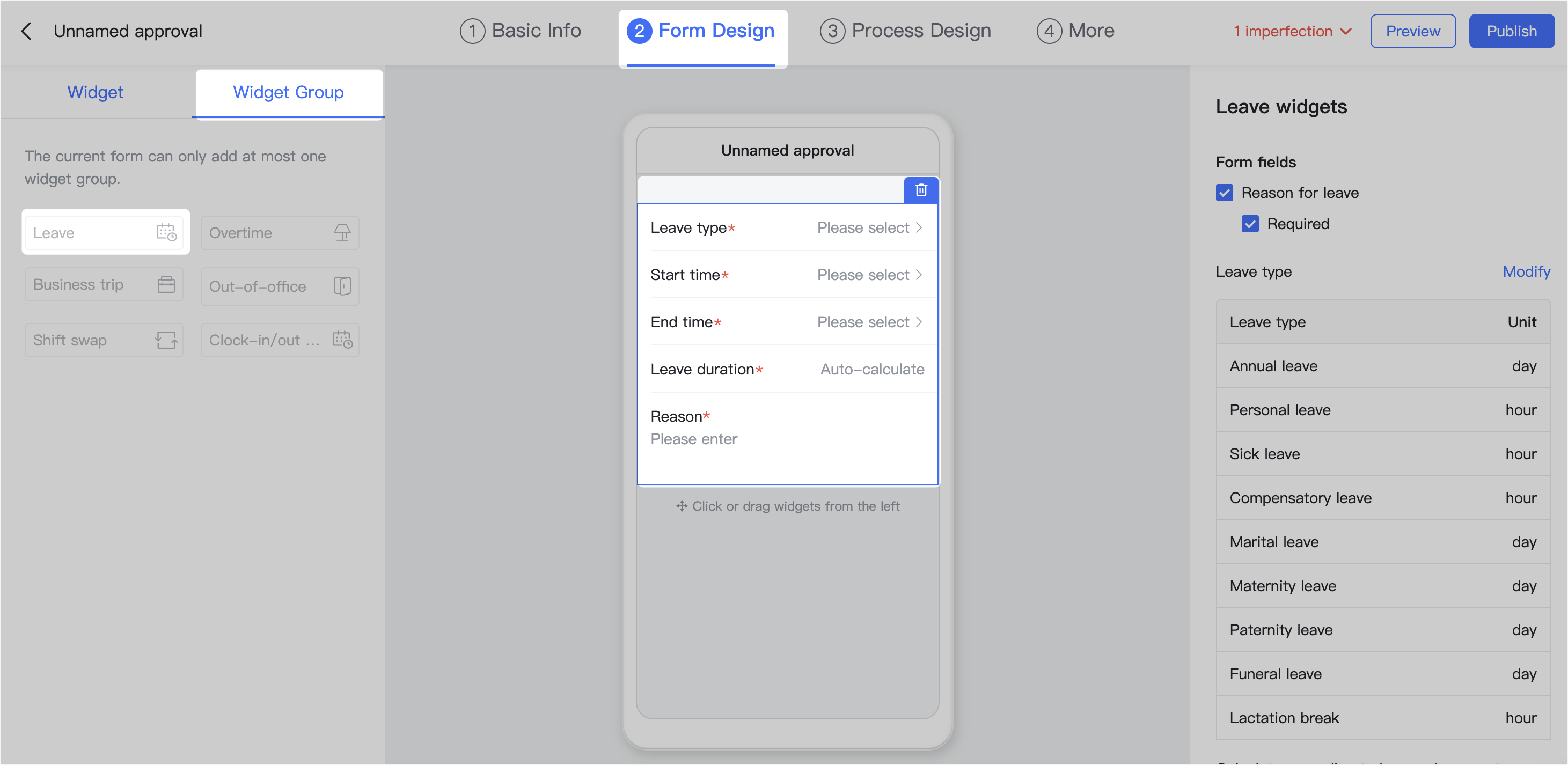 Admin | Configure leave type and rules