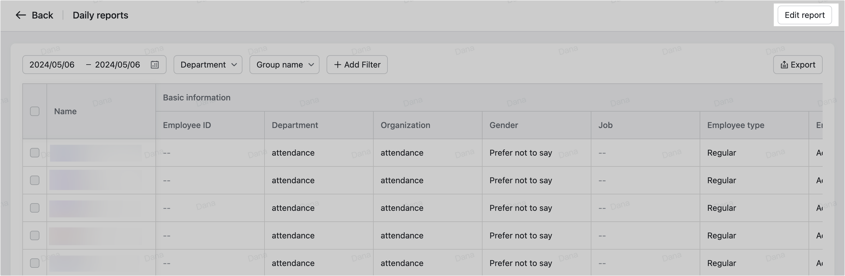 Admin | View and manage attendance reports