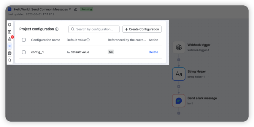 Use and Manage Project Configurations