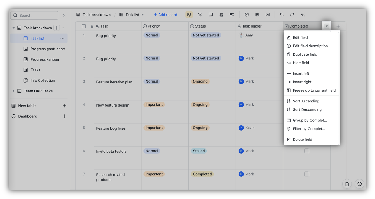 Use checkbox fields in Base Use checkbox fields in Base