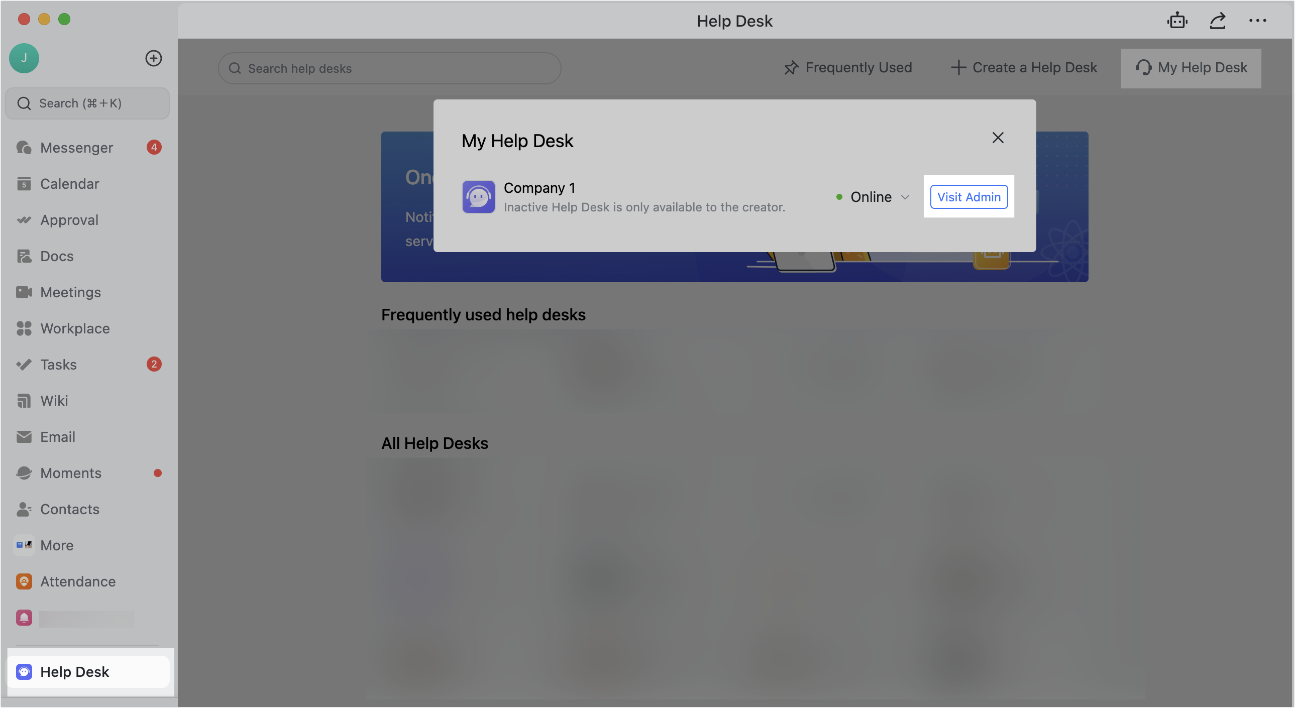 Create, update, and share help desks