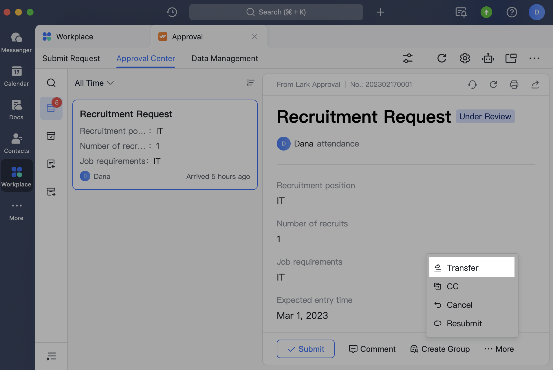 Lark Approval user guide