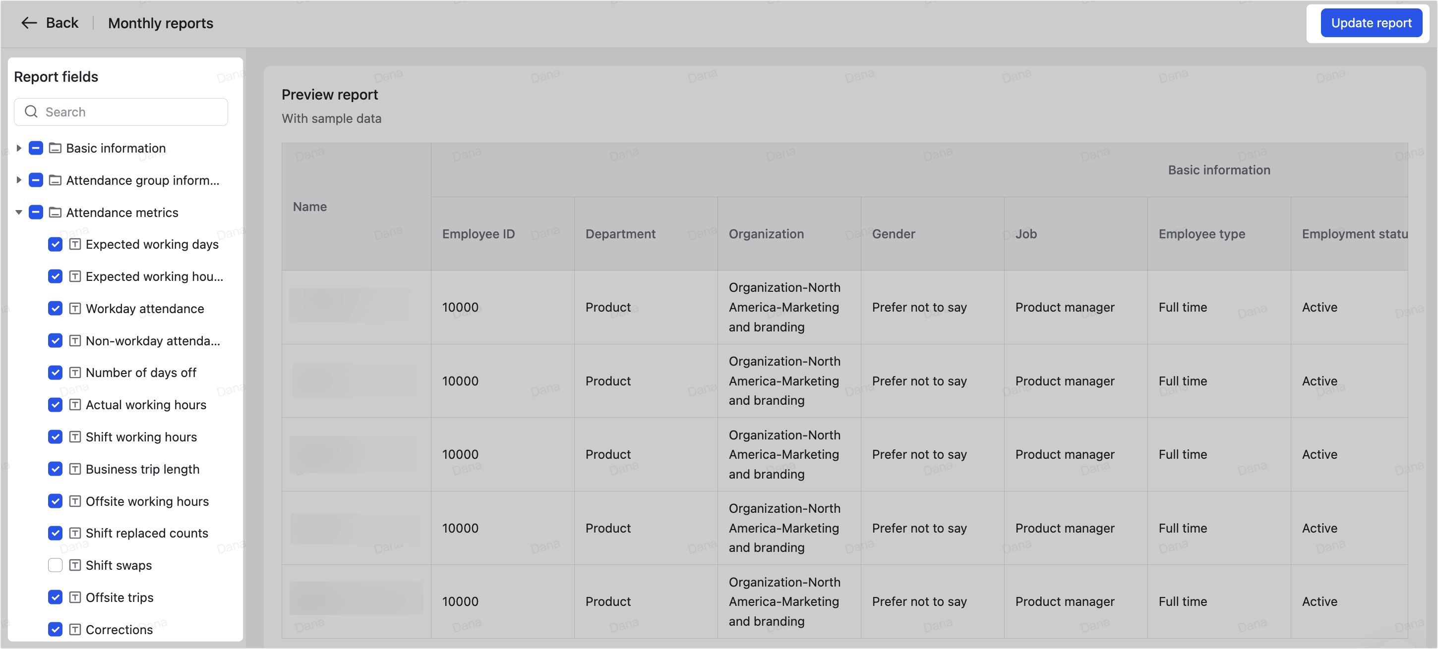 Admin | View and manage attendance reports