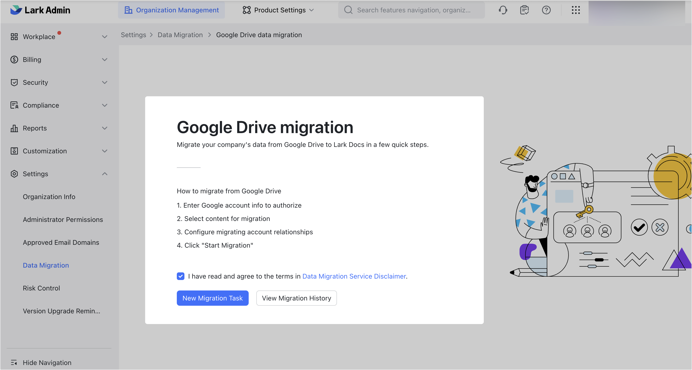 Migrate data from Google Drive to Docs