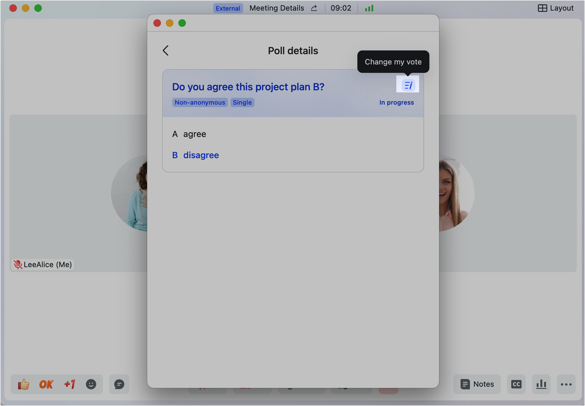 Conduct polls during meetings