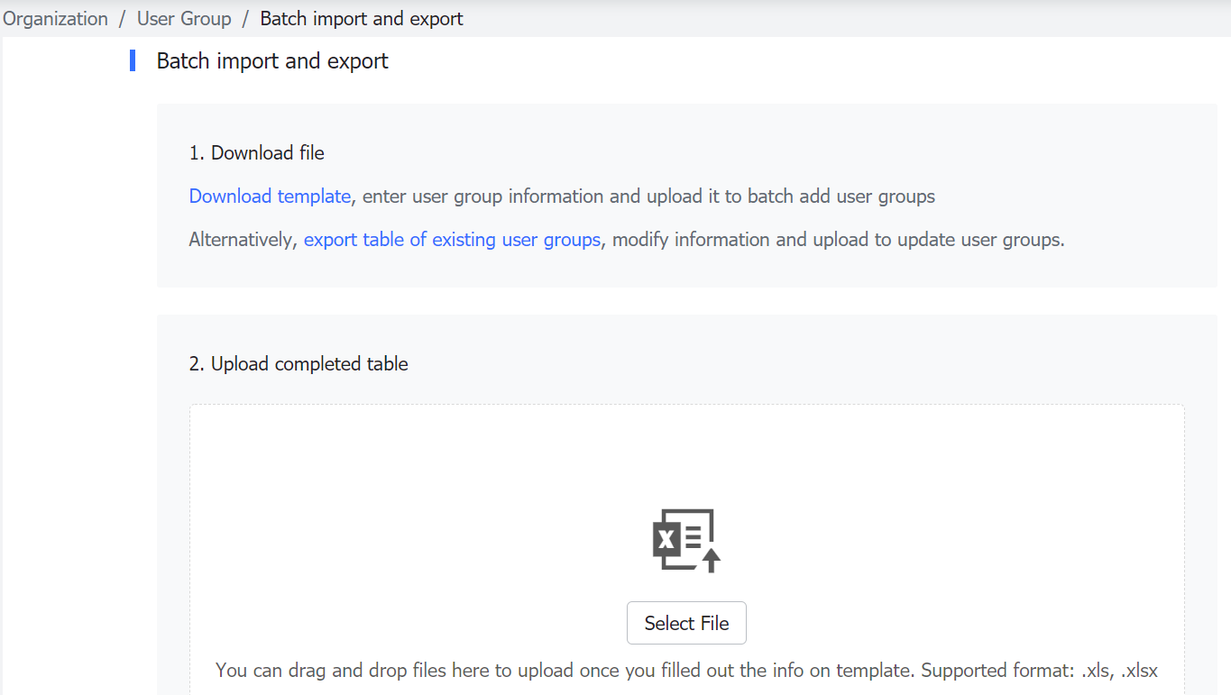 Admin | Manage user groups