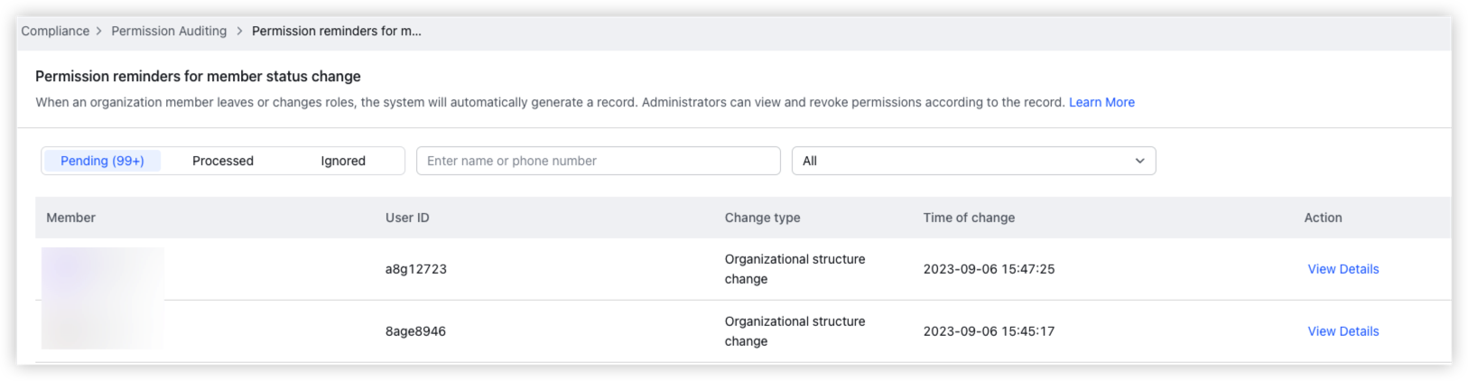 Admin | View and audit member permissions