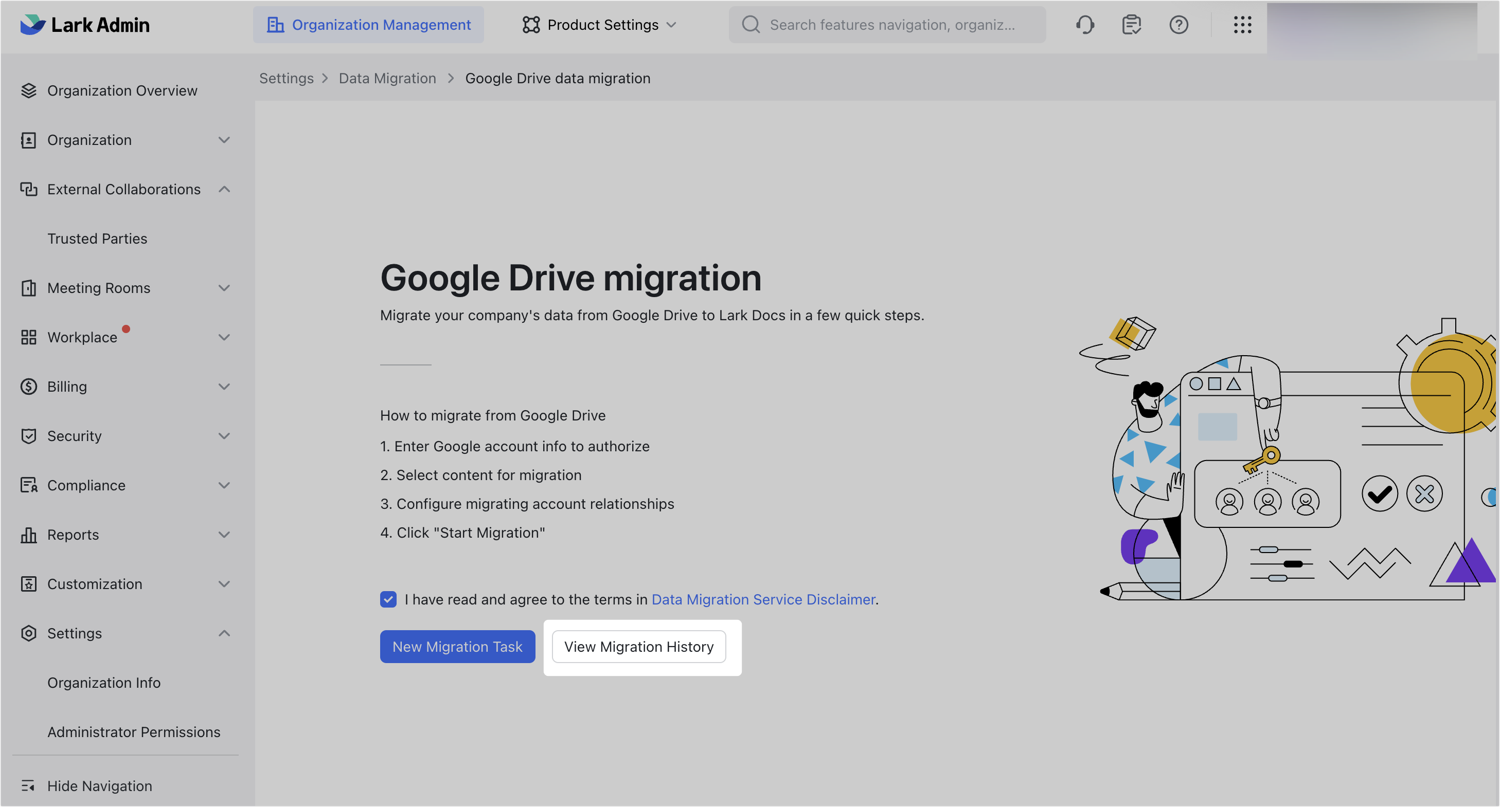 Migrate data from Google Drive to Docs