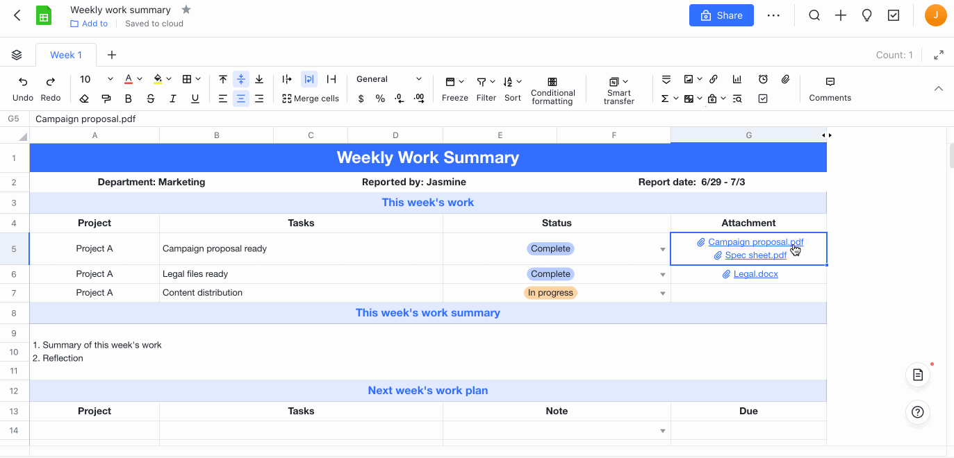 Add Attachments Into Cells In Sheets
