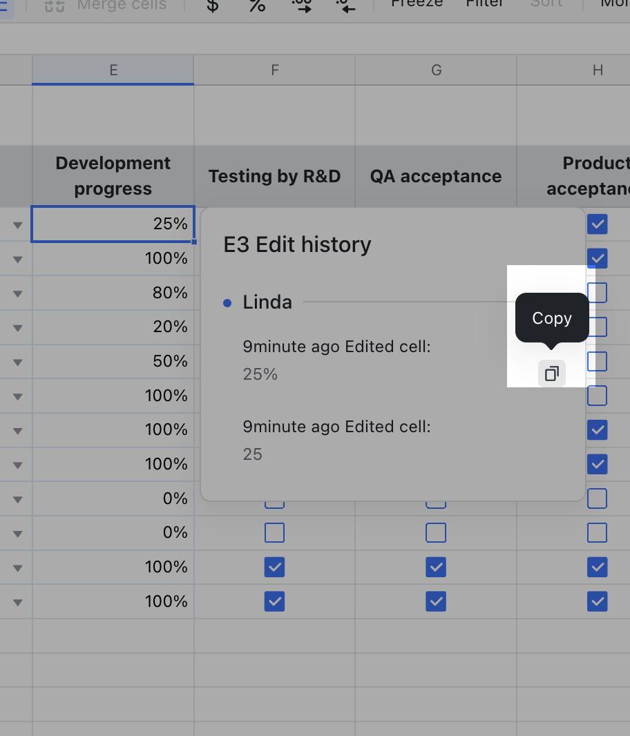 Check cell edit history in Sheets Check cell edit history in Sheets