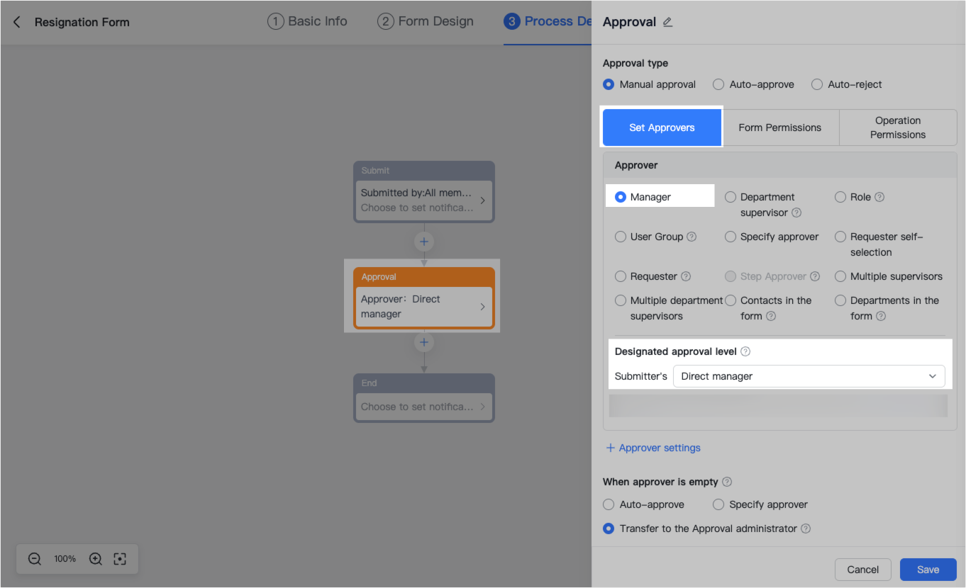 Admin | Create a termination approval