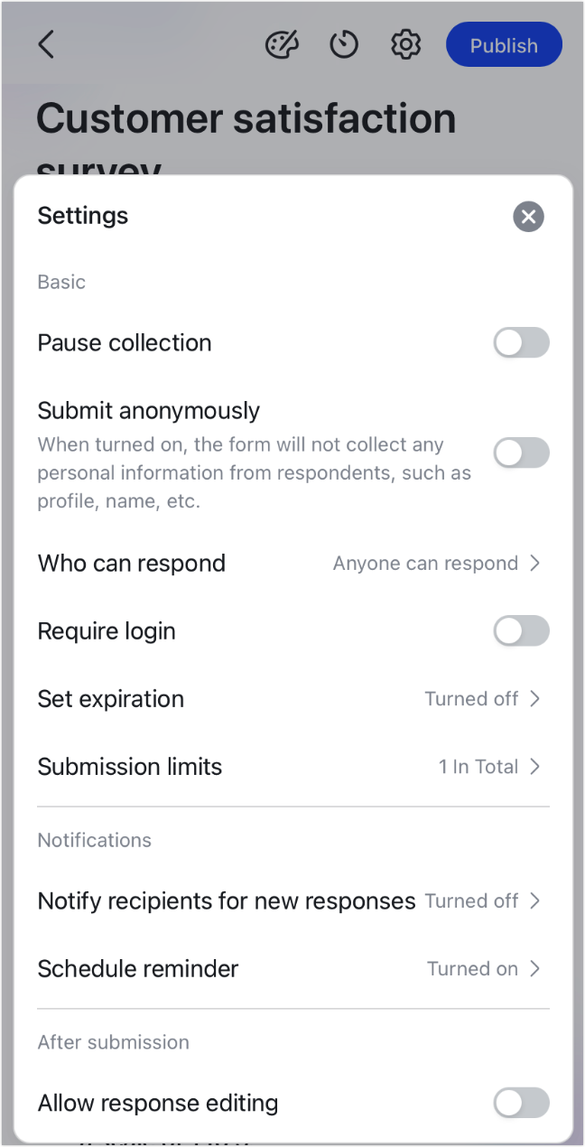 Use Lark Forms on mobile