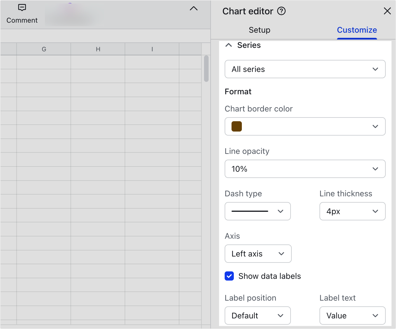 Use column charts in Sheets