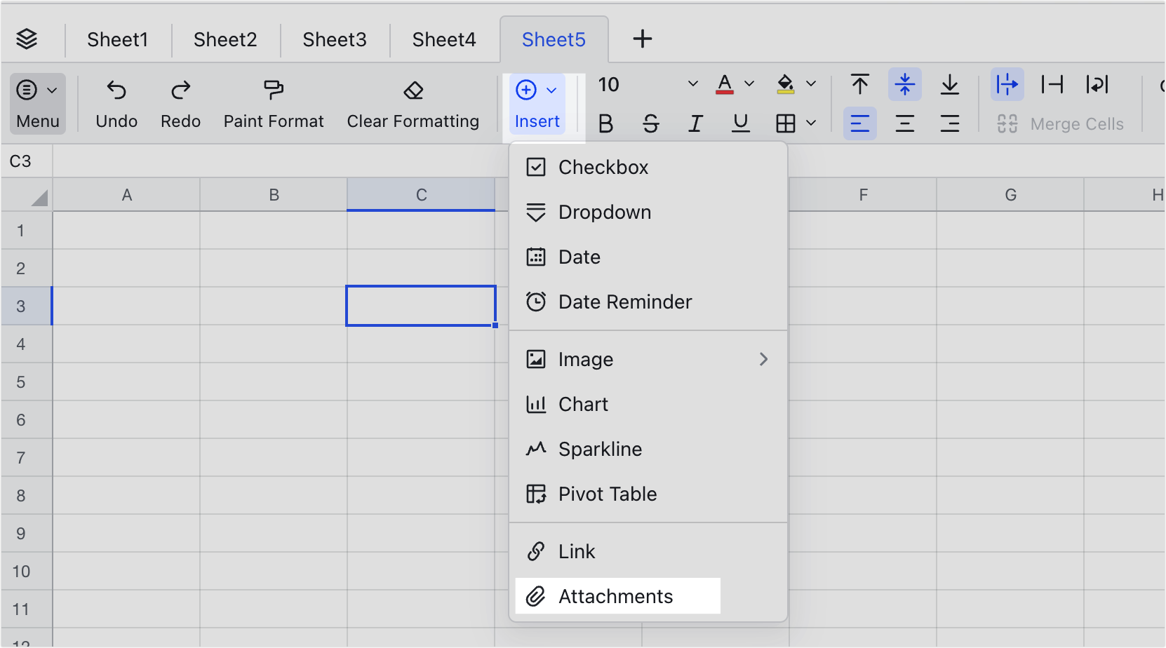 Use attachments in Sheets Use attachments in Sheets