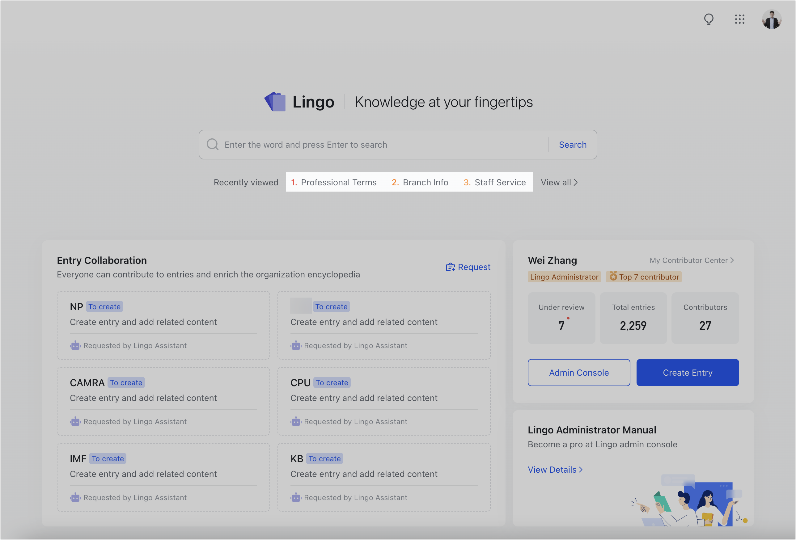 Create and edit Lingo entry categories