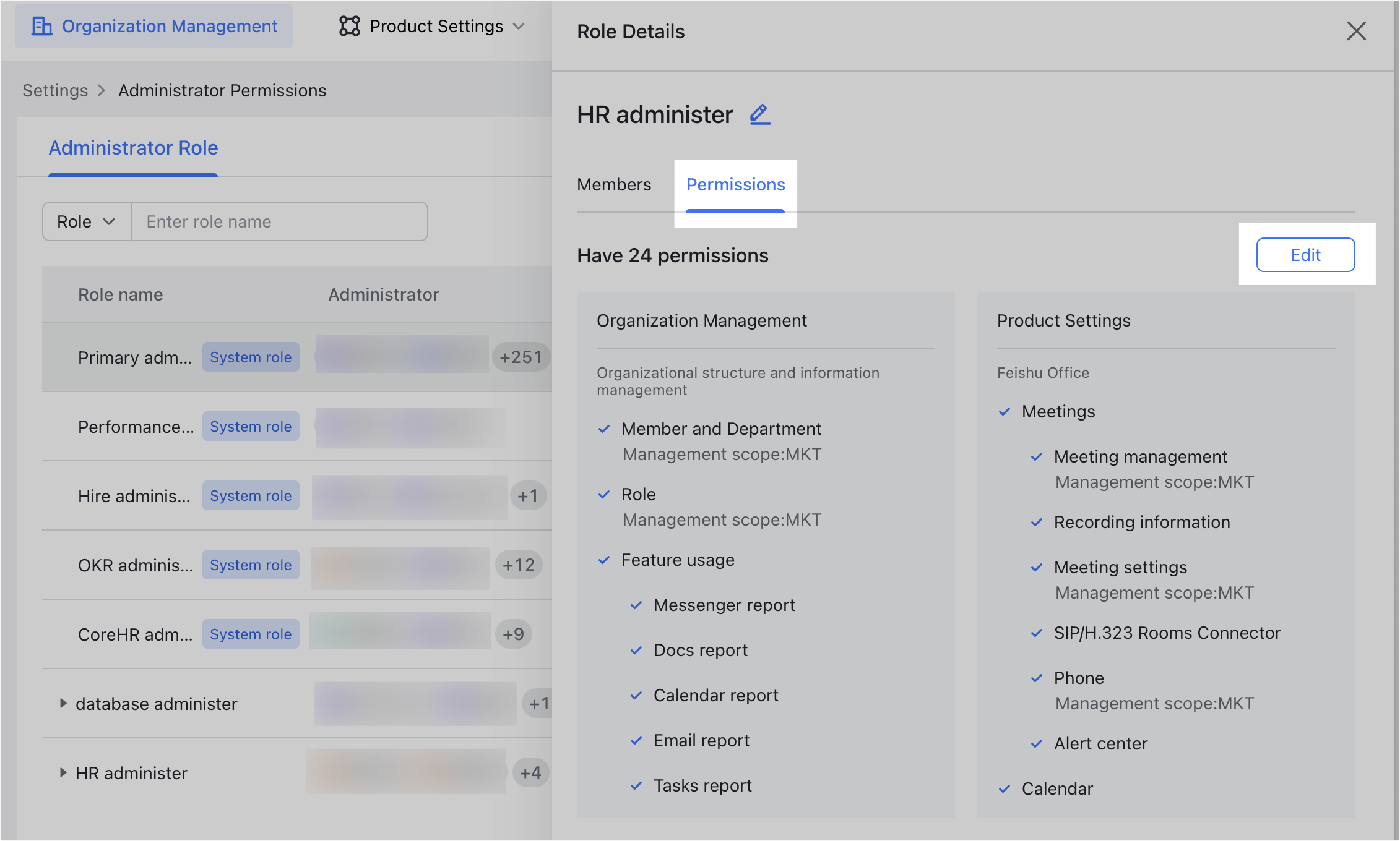 Admin | Set up video meeting management permissions for administrators