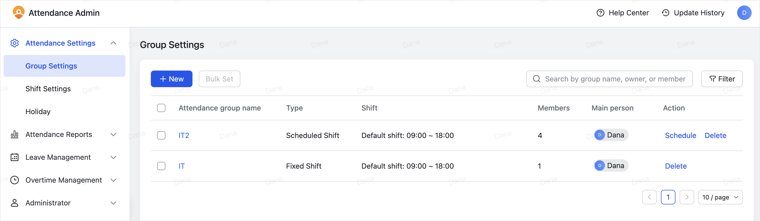 Admin | Configure leave type and rules