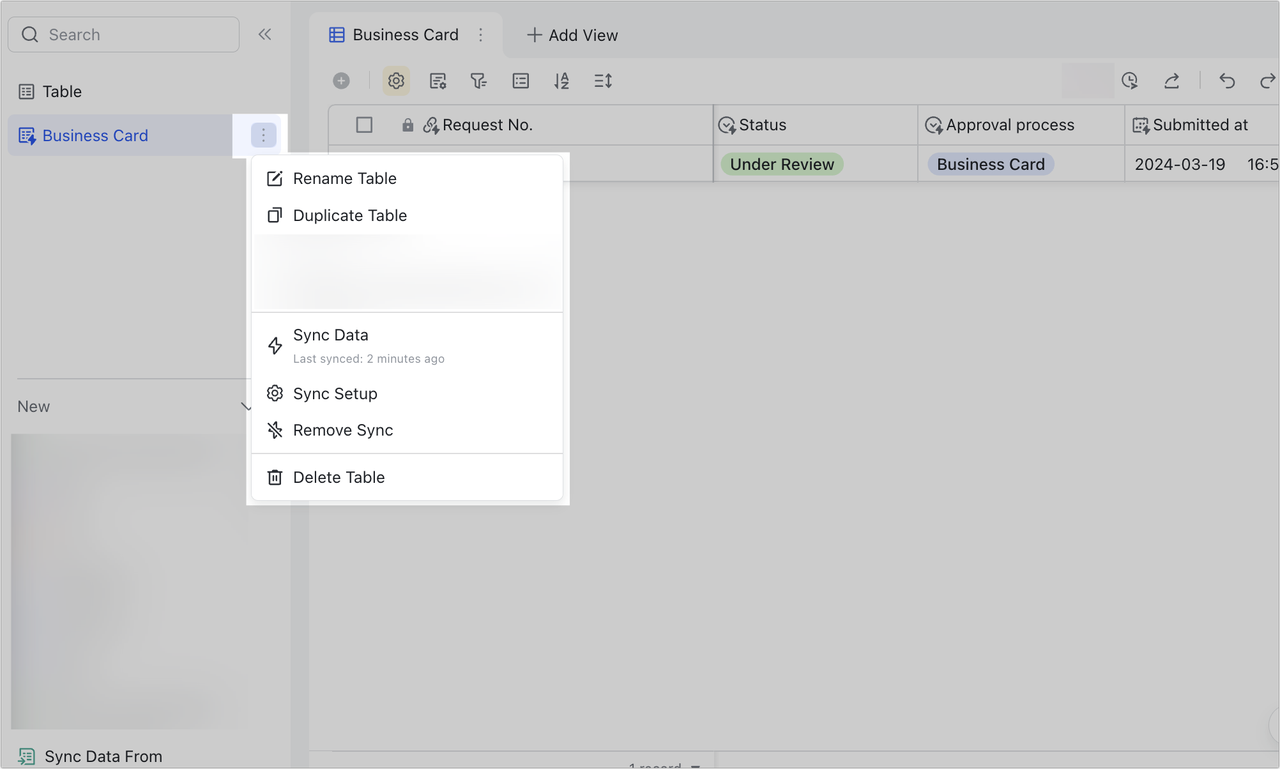 Sync Approval data to Base