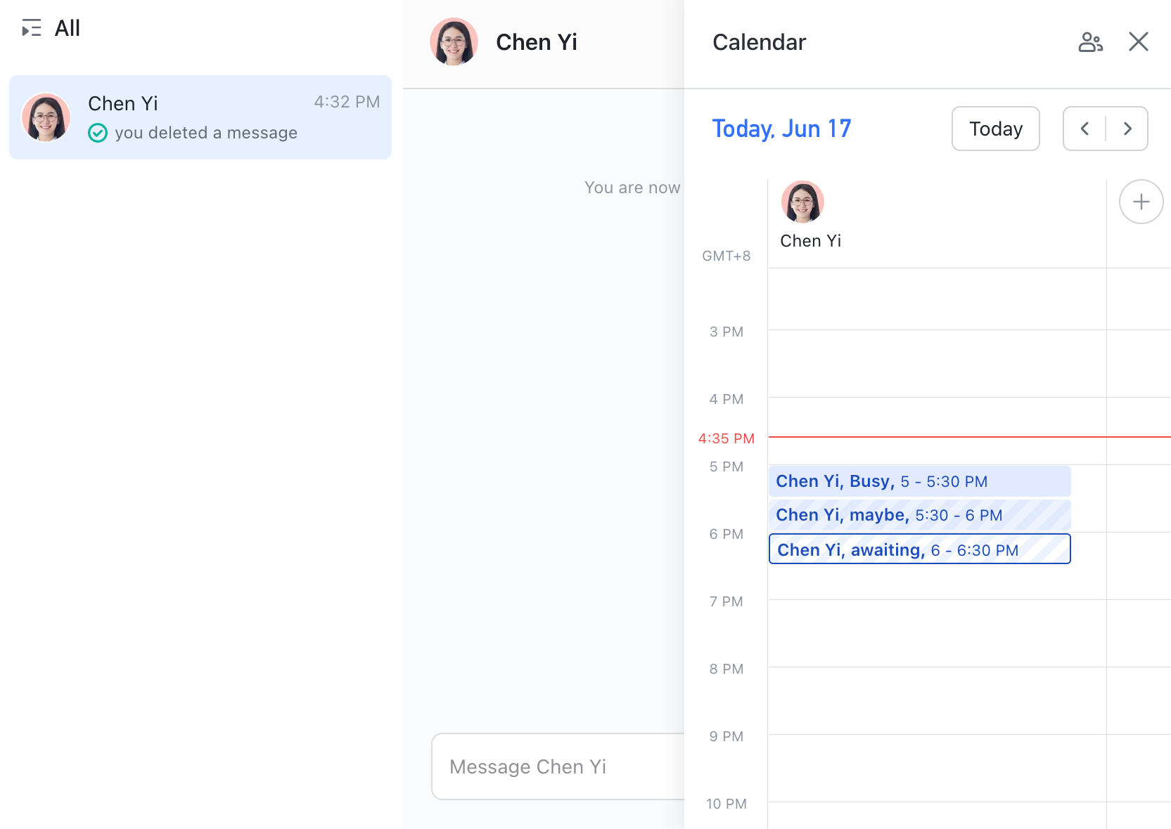 Check availability and share meeting invitations