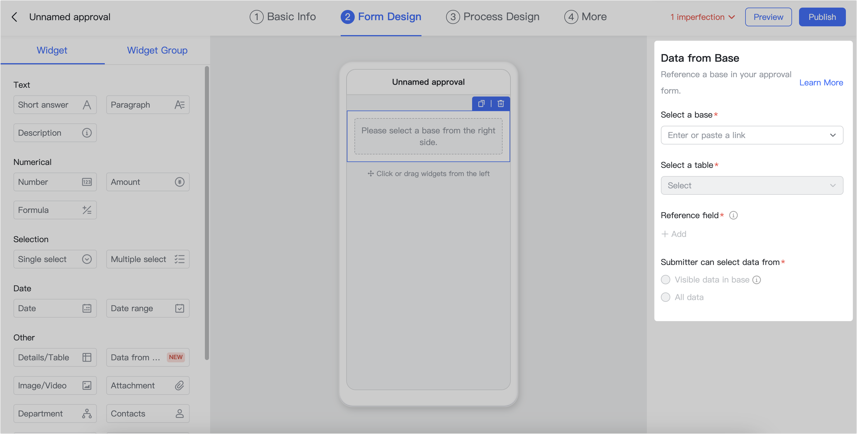 Admin | Reference data from Base
