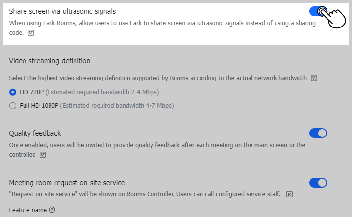 Admin | Configure Lark Rooms