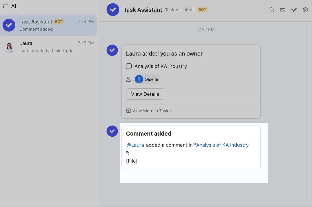 Add attachments to a task