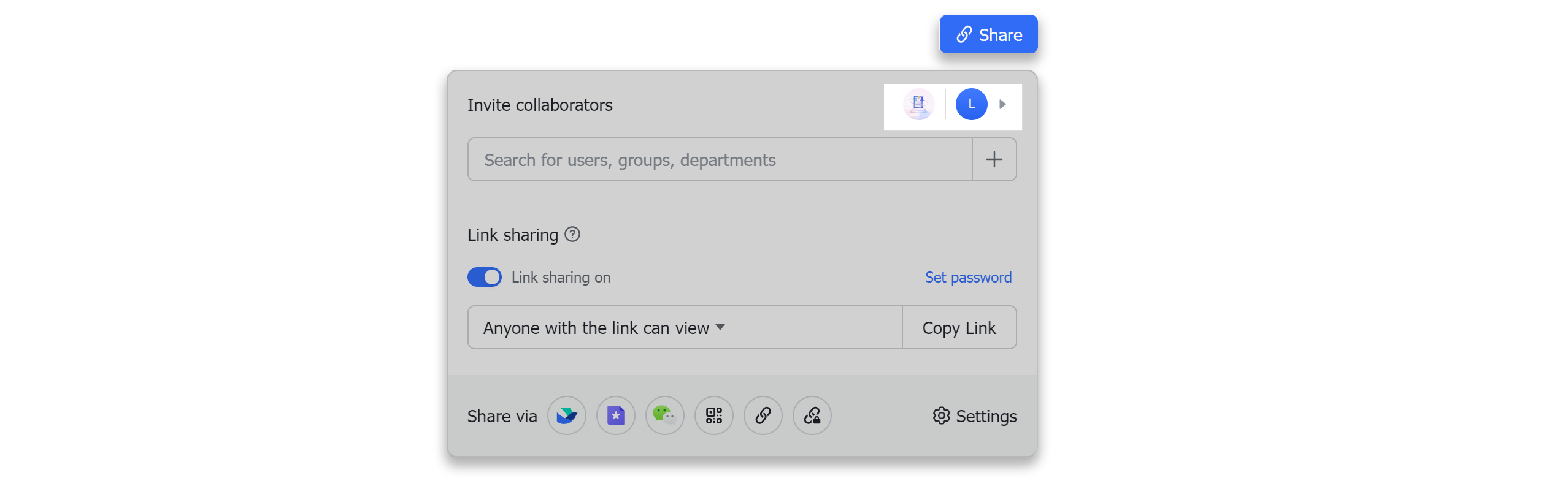 View the creator, owner, and collaborators of a document