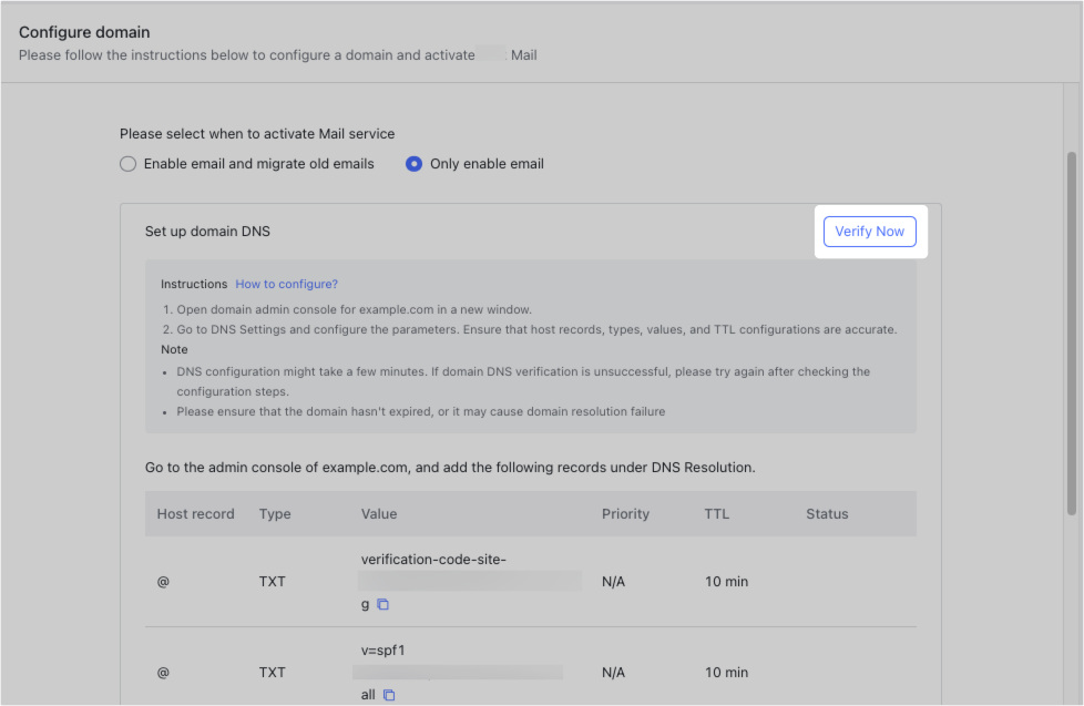 Admin | Adjust DNS configuration on GoDaddy