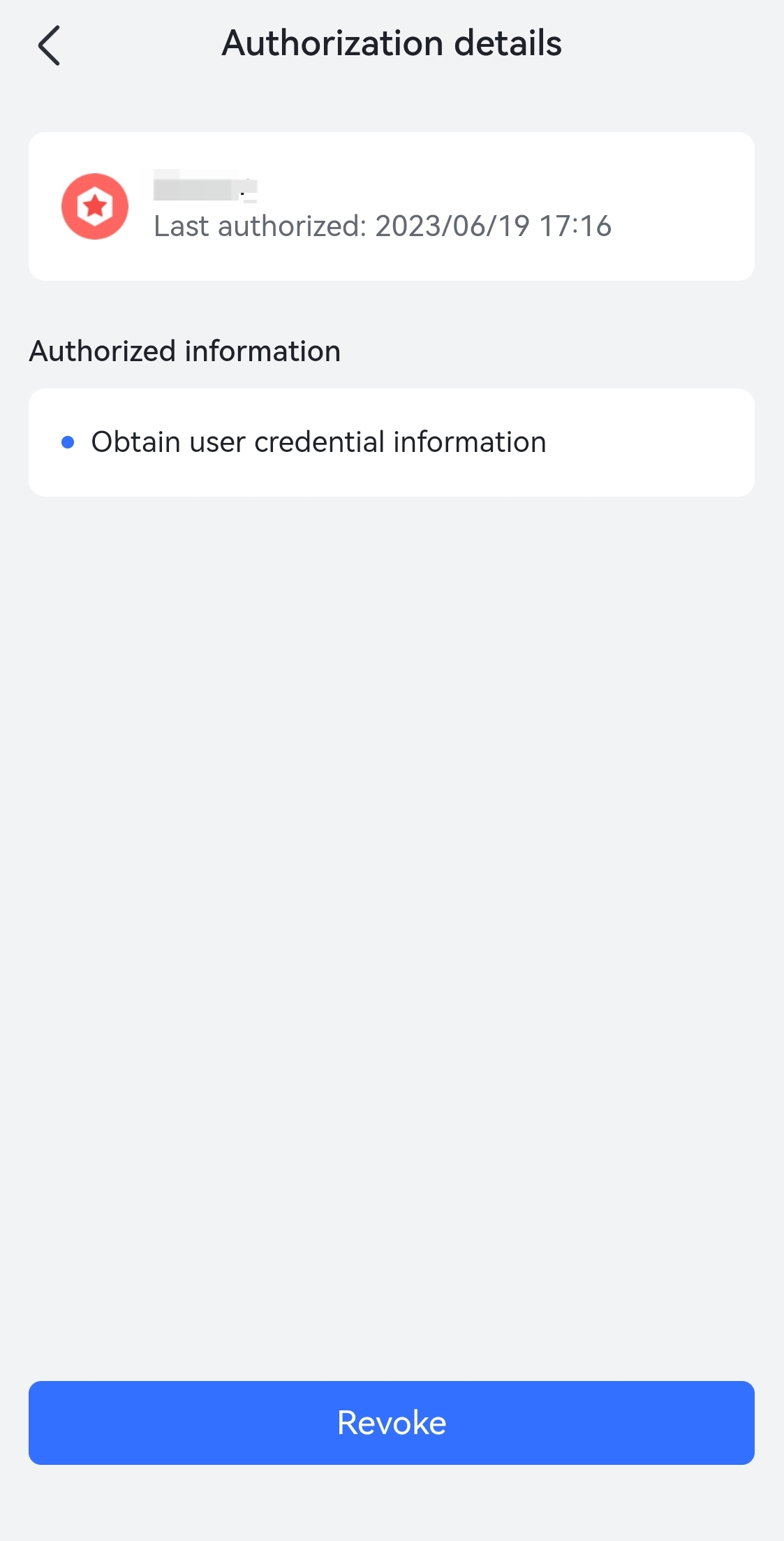 Revoke app authorization Revoke app authorization