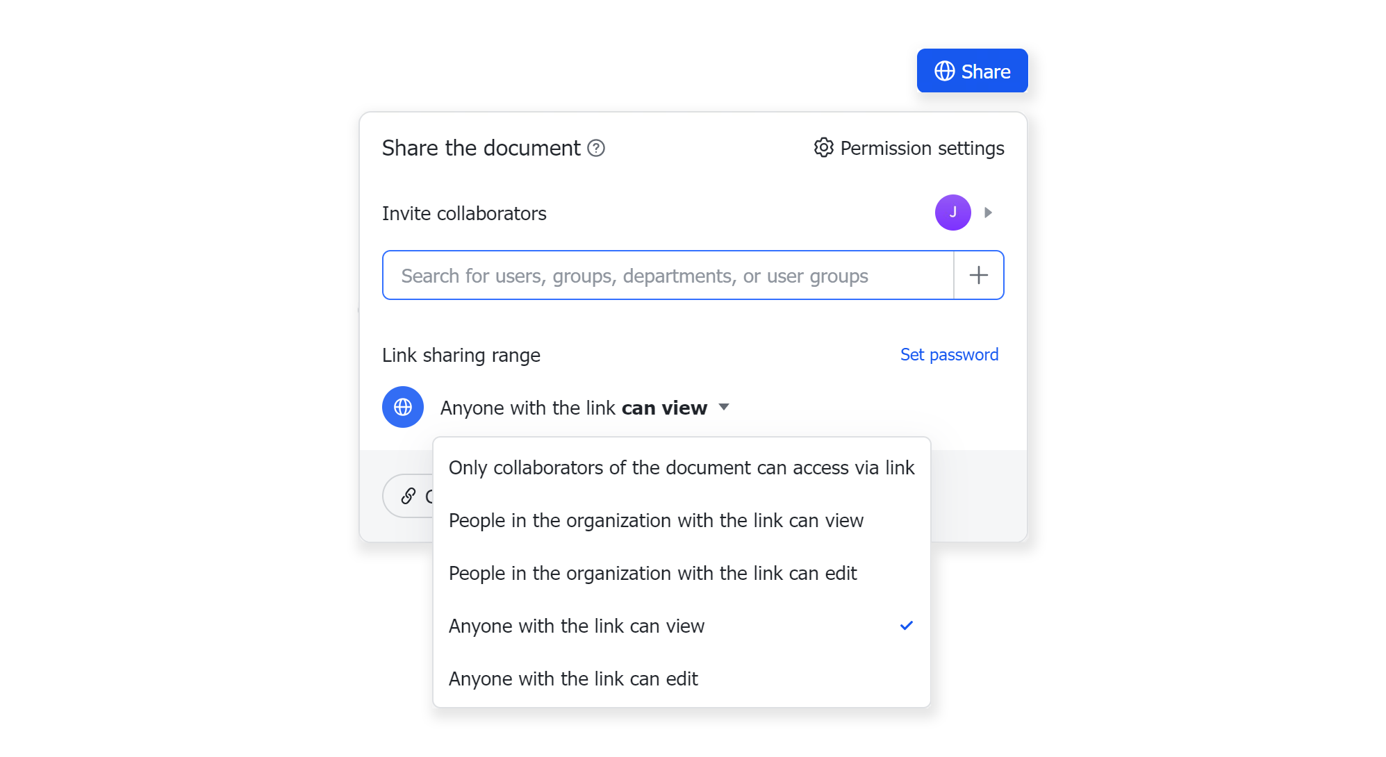 Docs permissions overview