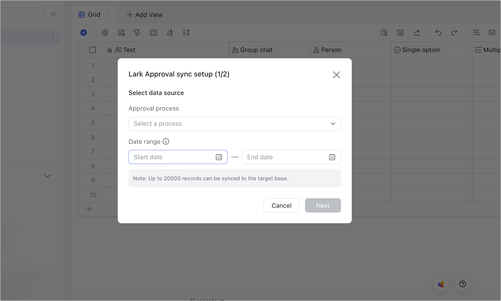 Sync Approval data to Base
