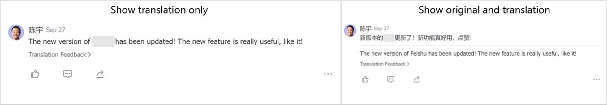 Translate Moments posts