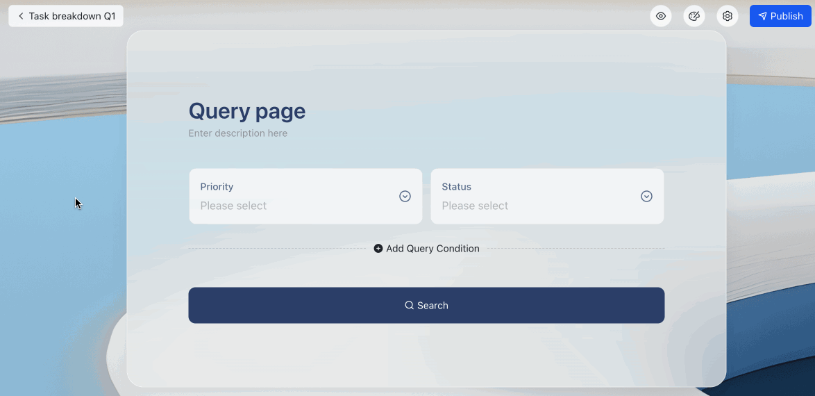 Use the query page in Base