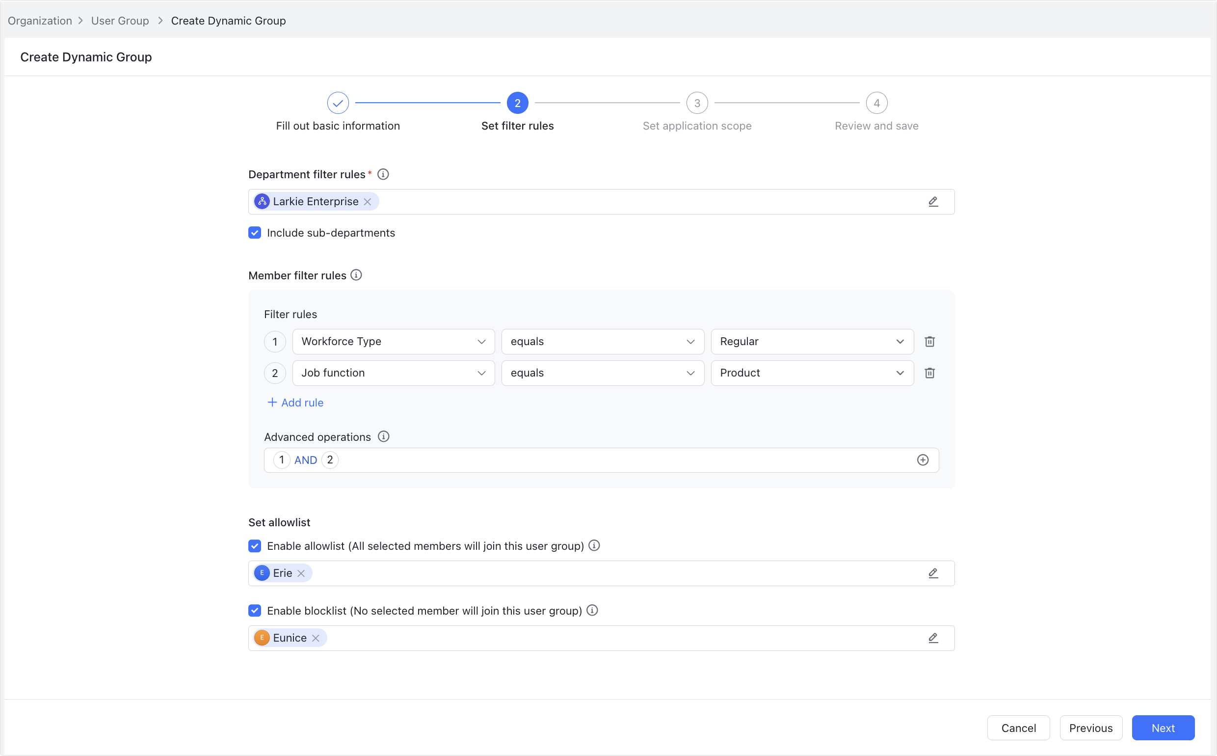 Admin | Configure dynamic groups