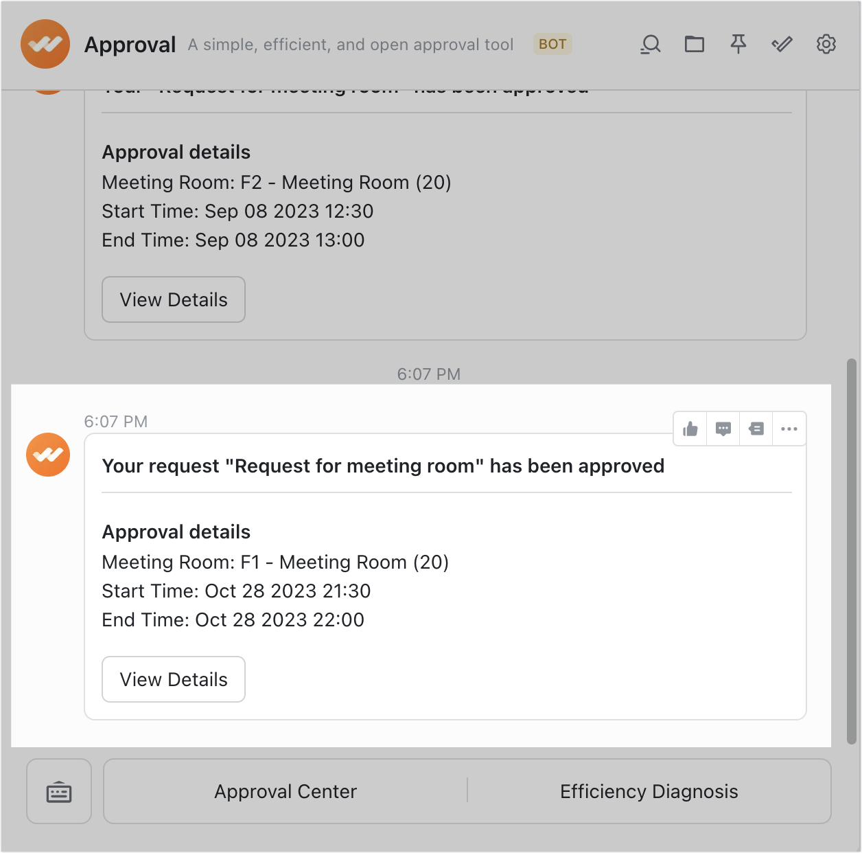 Reserve meeting rooms from Calendar