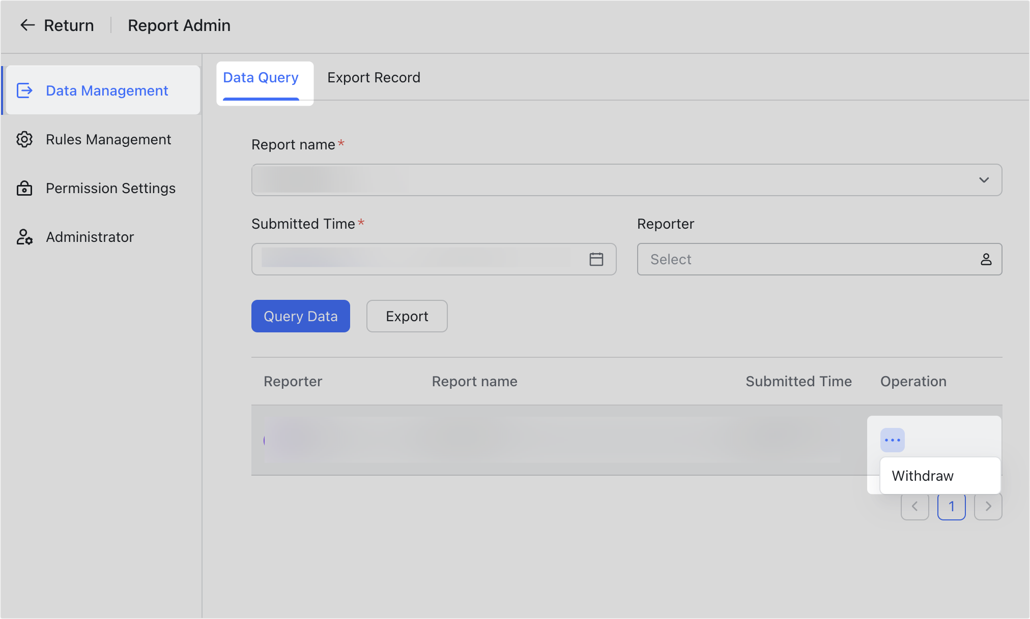 Admin | Manage reports