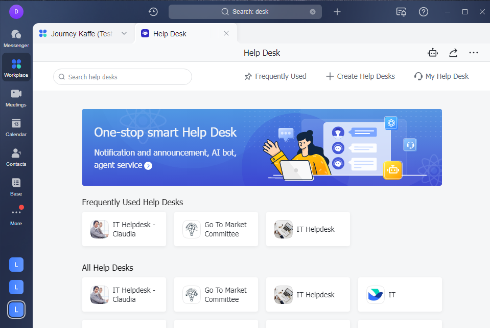 Create, update, and share help desks